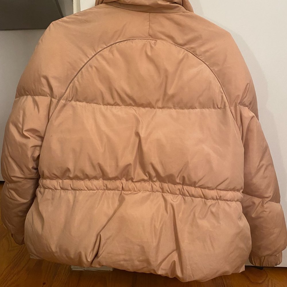 Ganni Beige Down Puffer Coat Jacket - Gem